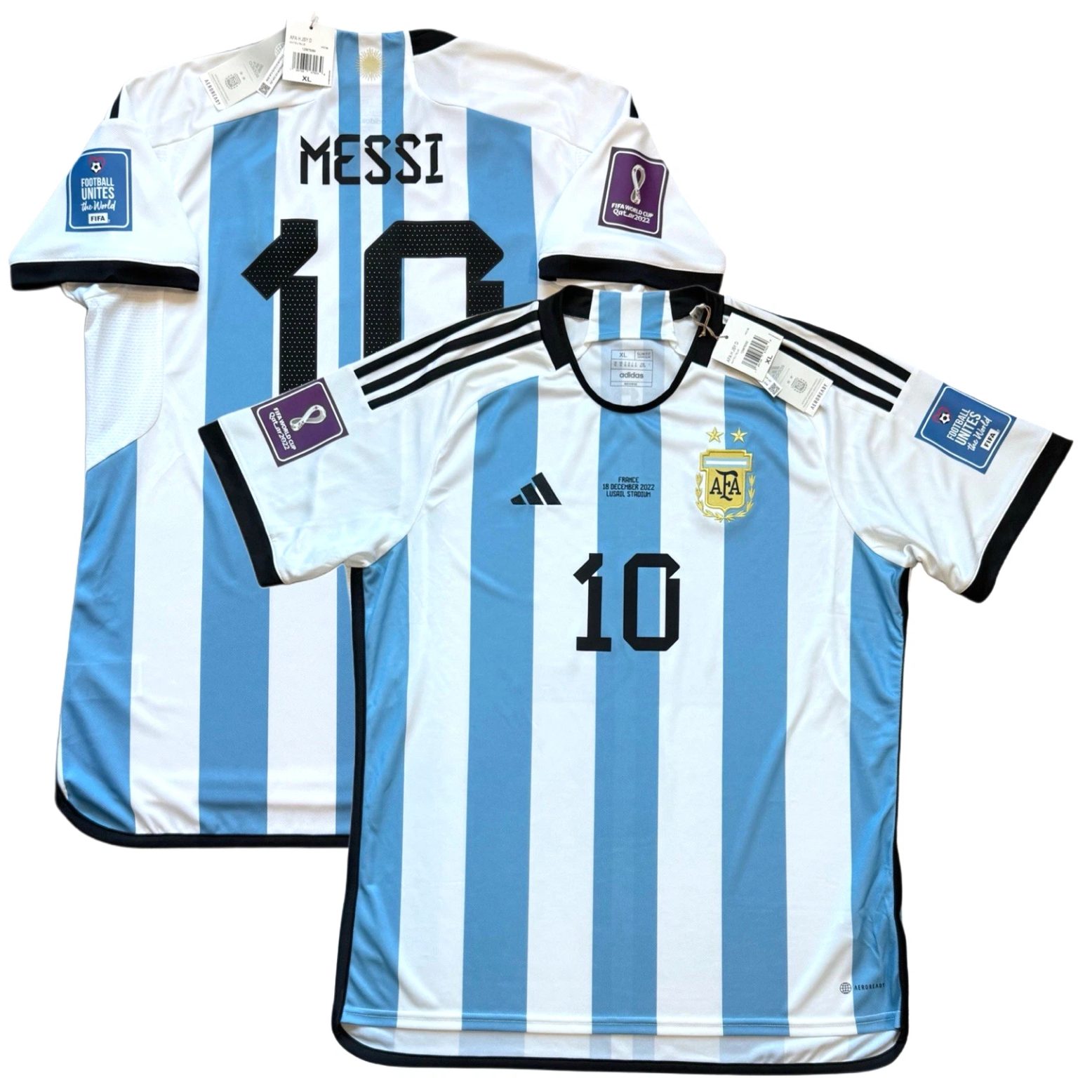 2022 Argentina Home Jersey #10 Messi World Cup Final Match 2 STAR Kit ...
